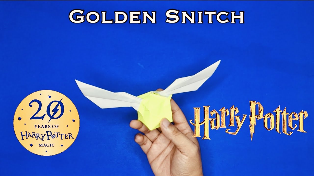 How to make origami Golden Snitch Harry Potter tutorial - YouTube