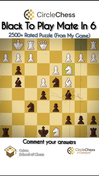 Hardest Mate in 6🔥2500+ Rated Puzzle‼️ Position from my game #chess #games #circlechess #puzzle ...