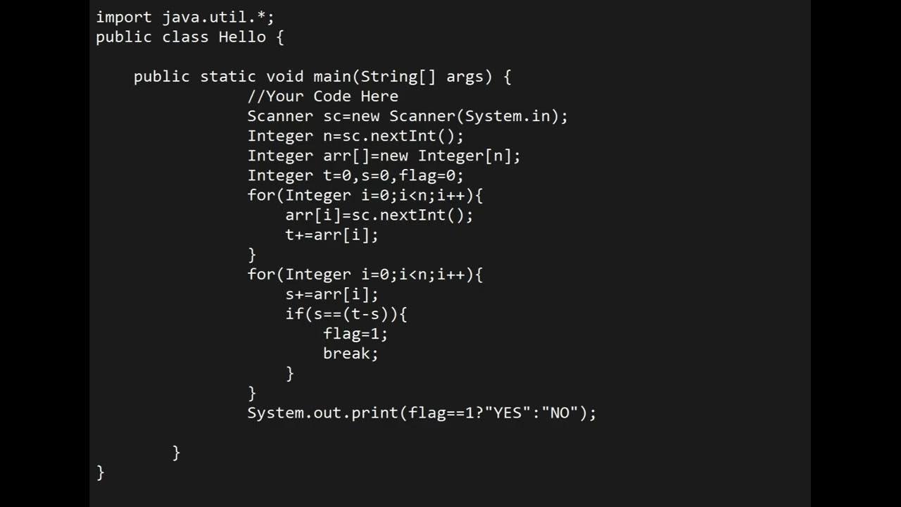 SkillRack- Daily Challenge - Split array - Equal Sum (Program Id: 9049) 08-07-23 - YouTube