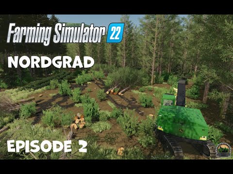 FS22🌲Nordgrad 🌲Episode 2🌲Logging🌲Felling trees. Sawdust is flying, dust ...
