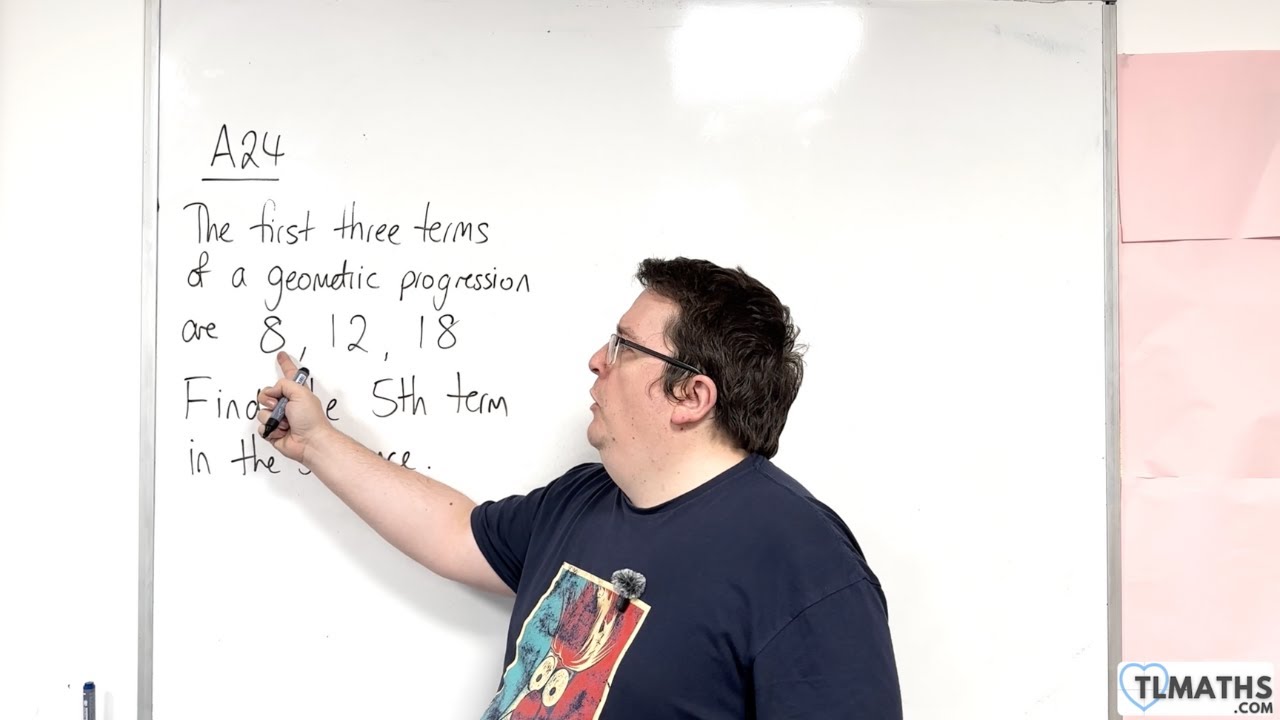 GCSE Maths: A24-11 [Geometric Sequence Problem 1] - YouTube