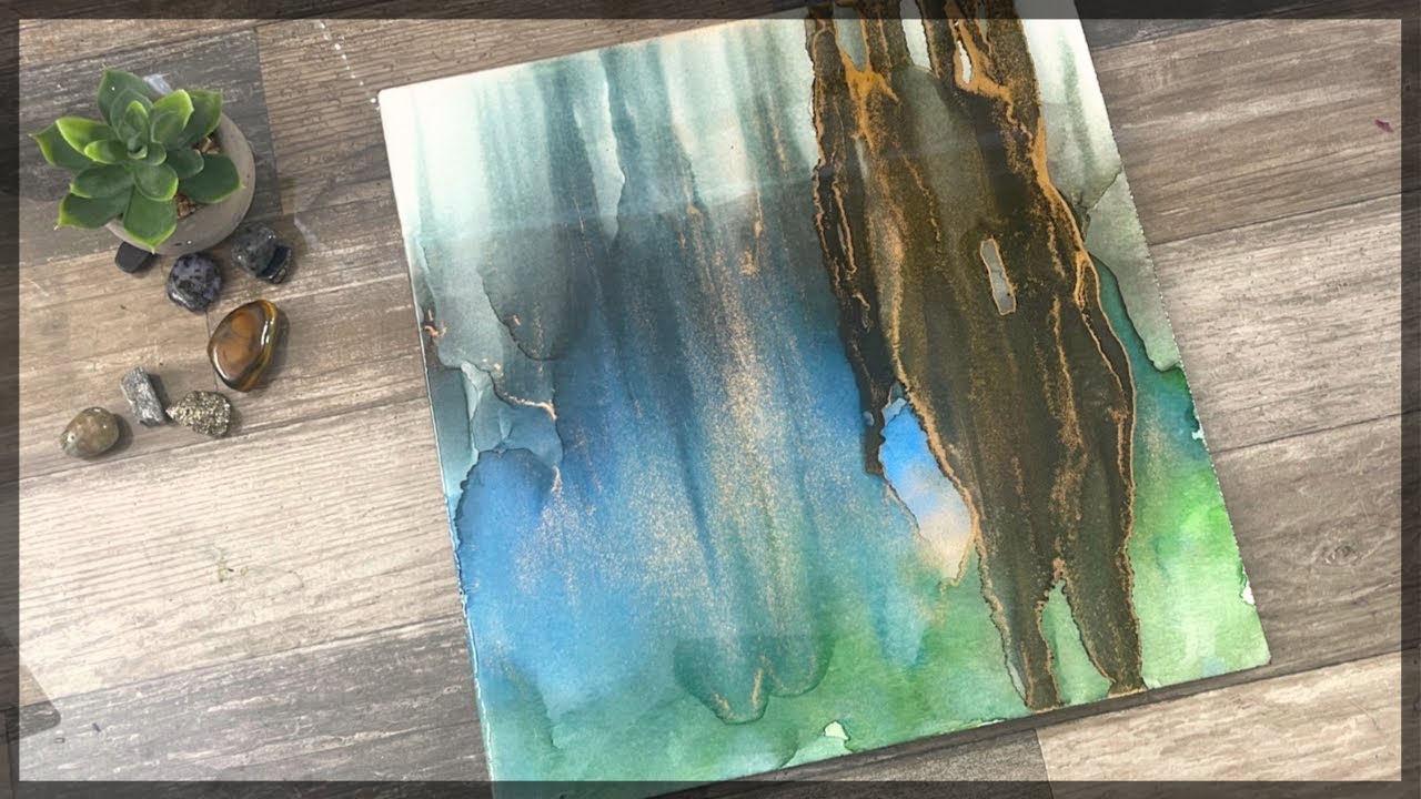 Alcohol Ink Art - Dripping and Flowing - YouTube