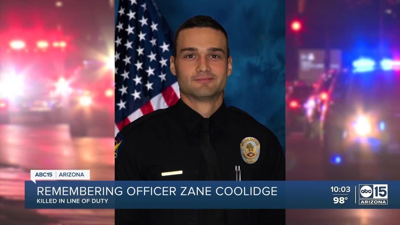 Phoenix Police Department remembering officer Zane Coolidge - YouTube