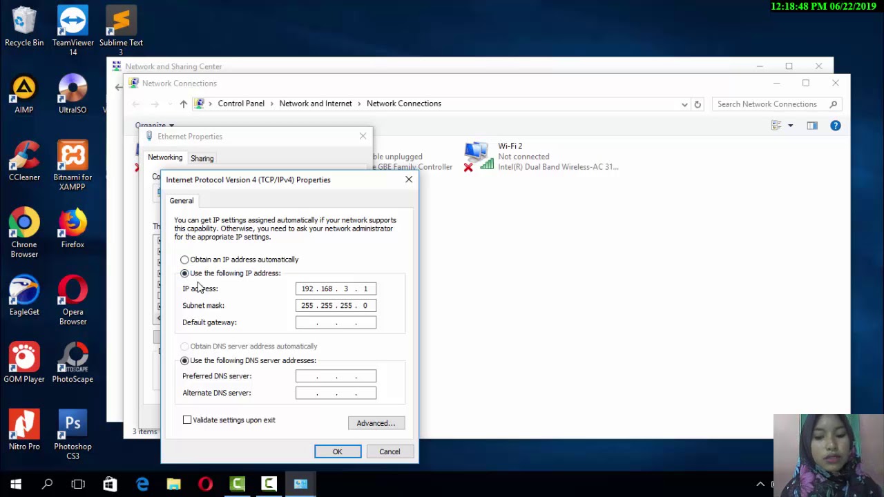 Tutorial cara setting IP-Addres secara manual - YouTube