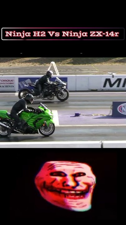 Ninja H2 Vs Ninja ZX-14r| impossible drag race 🔥🔥🔥 | #shorts #trending #shortsfeed #bike #yamaha ...