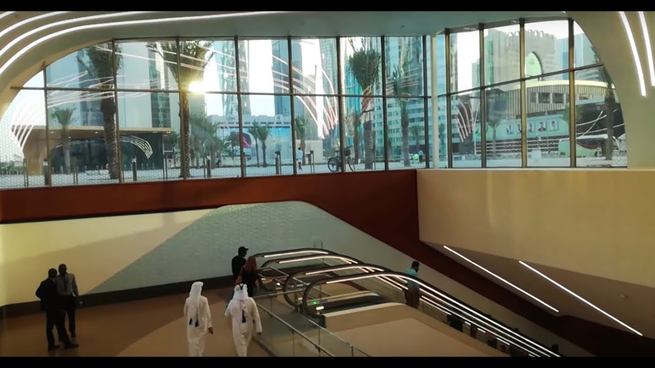 Metro to City Center Walk Through || Qatar Rail Doha Metro - YouTube