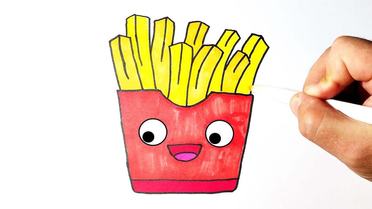 How to Draw Cute Kawaii Fries - YouTube