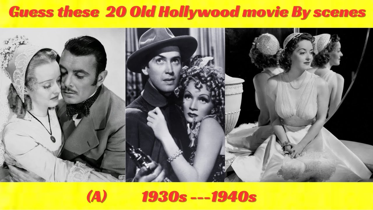 Guess these 20 Old Hollywood movie By scenes - YouTube