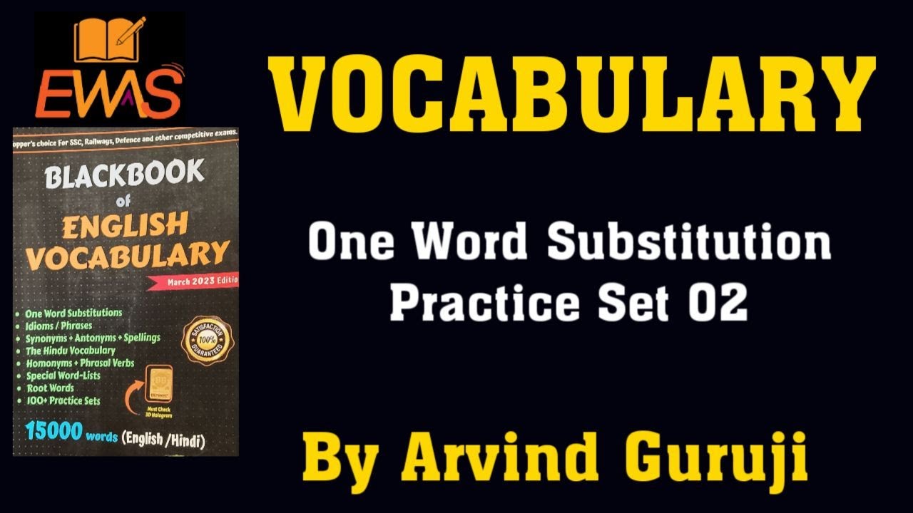 Blackbook of Englsih Vocabulary Practice Set 02 (OWS) By- Arvind Guruji - YouTube