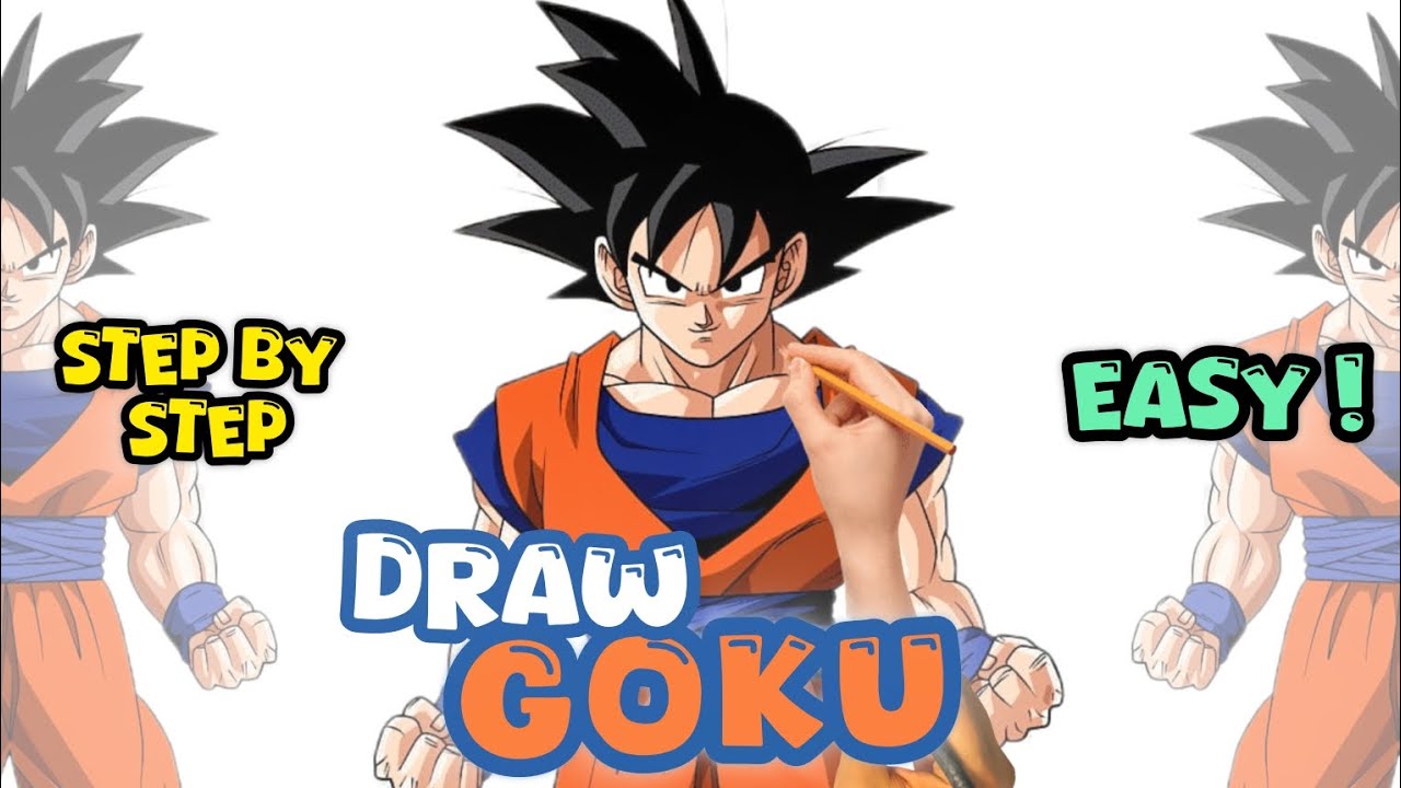 How to draw Goku | Goku drawing | Son Goku anime | dragonball anime ...