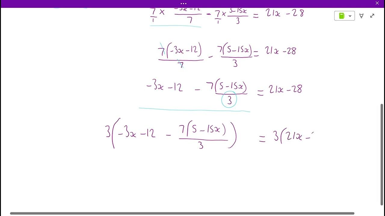 Solving Linear Equations - Variables on Both Sides - YouTube