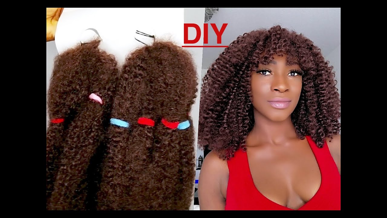 DIY - HOW TO MAKE A CROCHET CURLY WIG/ WITH STRAWS - YouTube