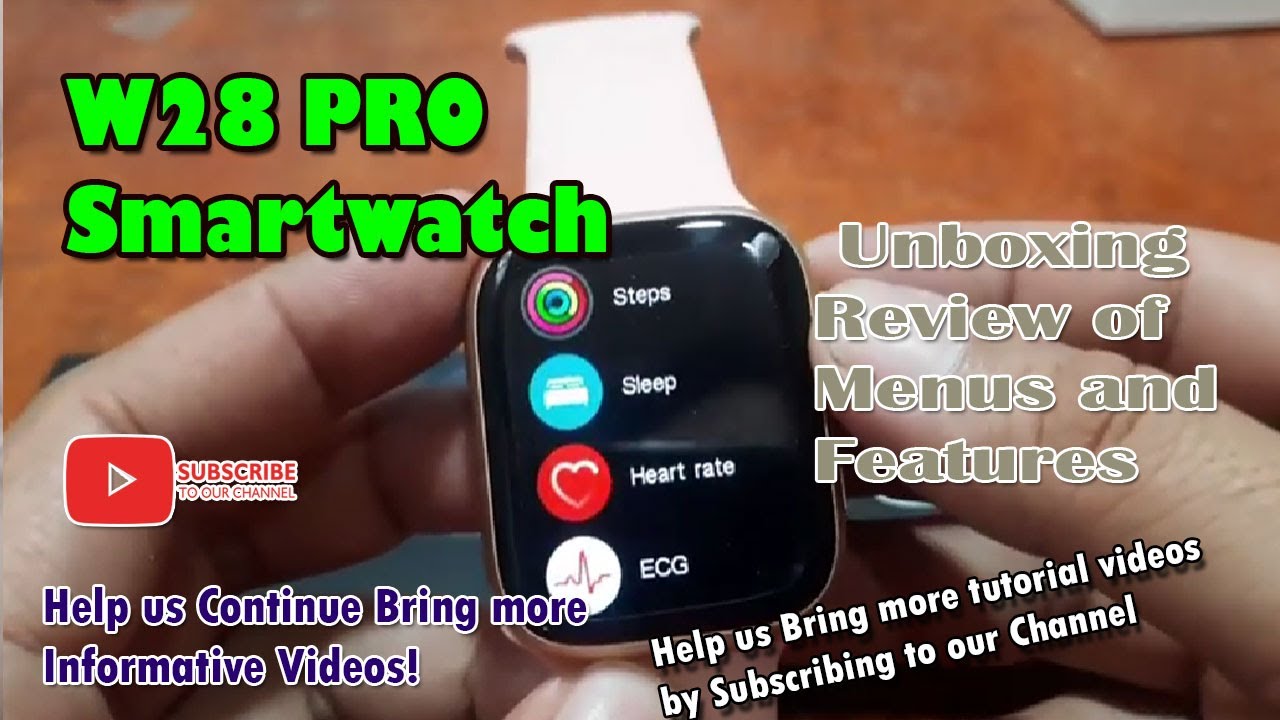 W28 PRO Smartwatch - Review of Menus and Features - YouTube