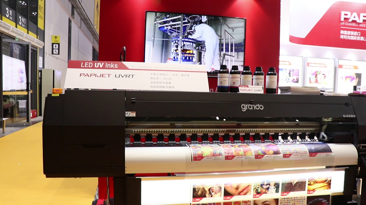GRANDO 1.8m UV Roll to Roll printer with Four Gen5 print heads（2019-3 ...