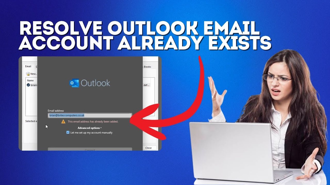 How to Resolve Outlook Email Account Already Exists - YouTube