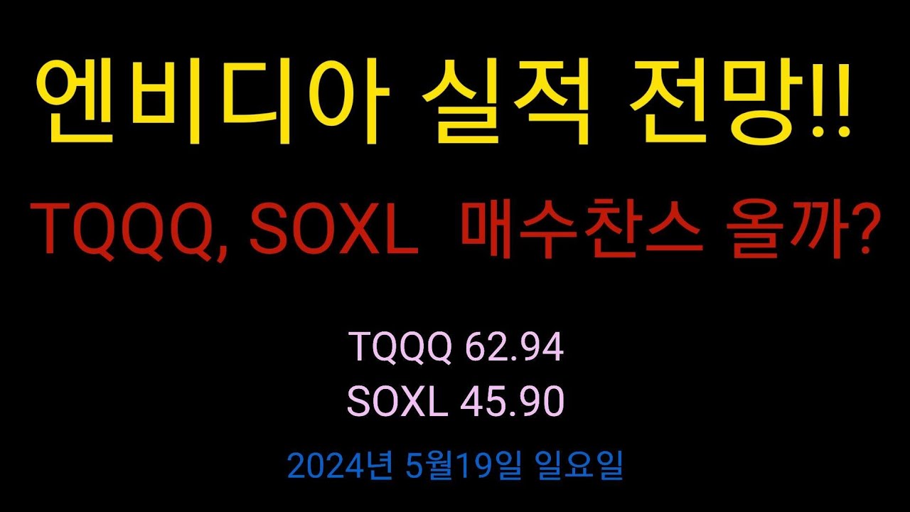 엔비디아 실적 전망!! TQQQ, SOXL 매수찬스 올까? #미국주식 #bnku #재테크 - YouTube