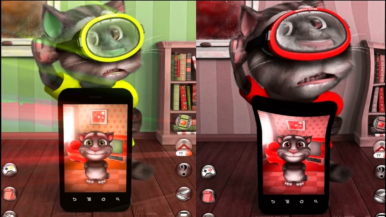 Talking Tom Cat Colors Reaction Compilation - Tom Diving Mask 2016 ...