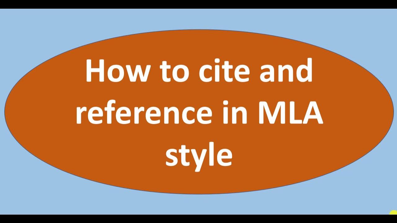 MLA | Citation and referencing for beginners - YouTube