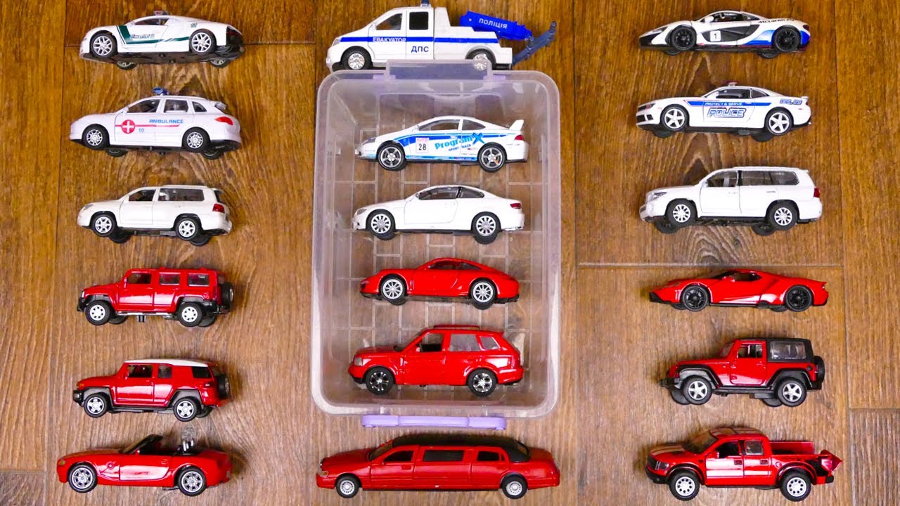 Different Diecast Model RED and WHITE Cars Sizes and Types from the ...