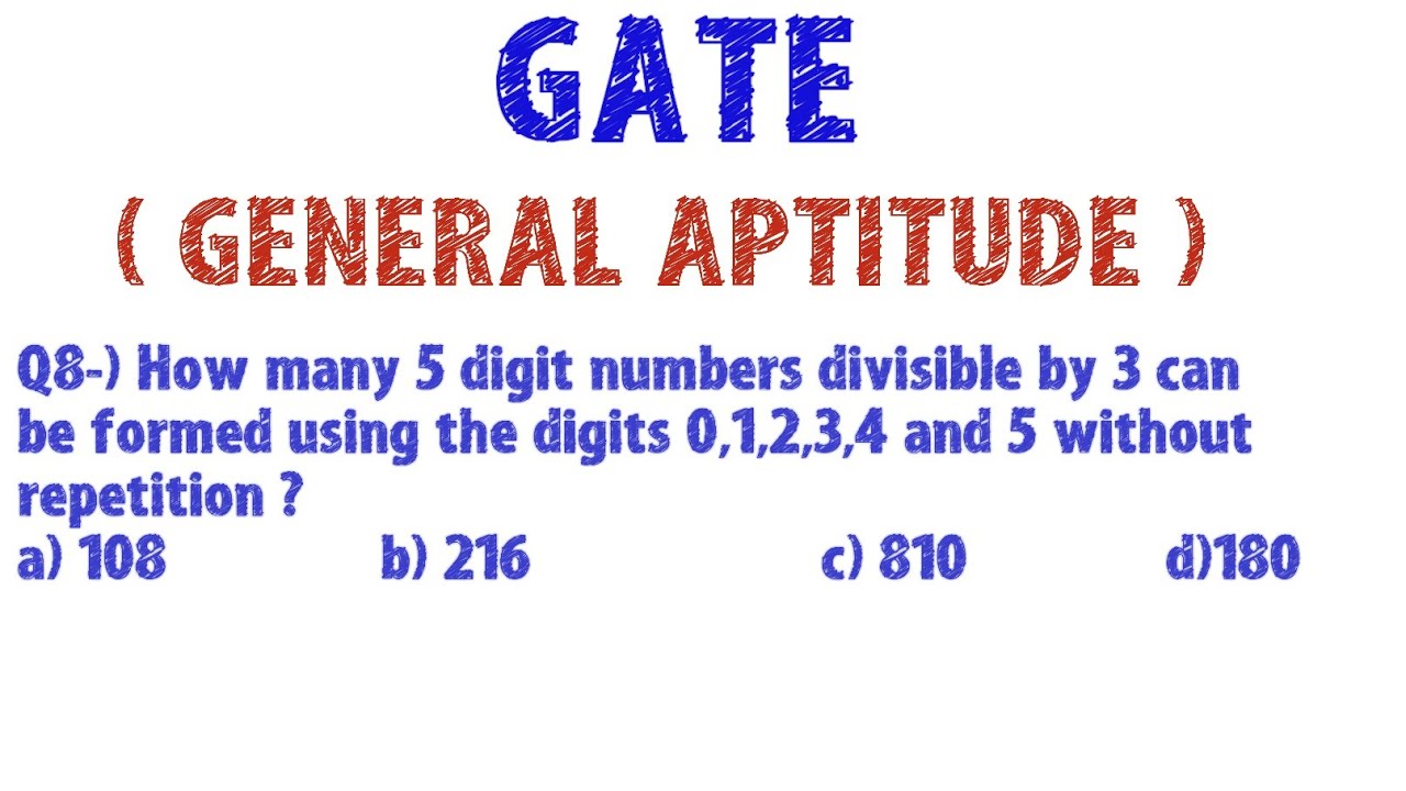 GATE GENERAL APTITUDE PRACTICE QUESTIONS FOR ALL BRANCHES YouTube gate-general-aptitude-practice-questions-for-all-branches-youtube