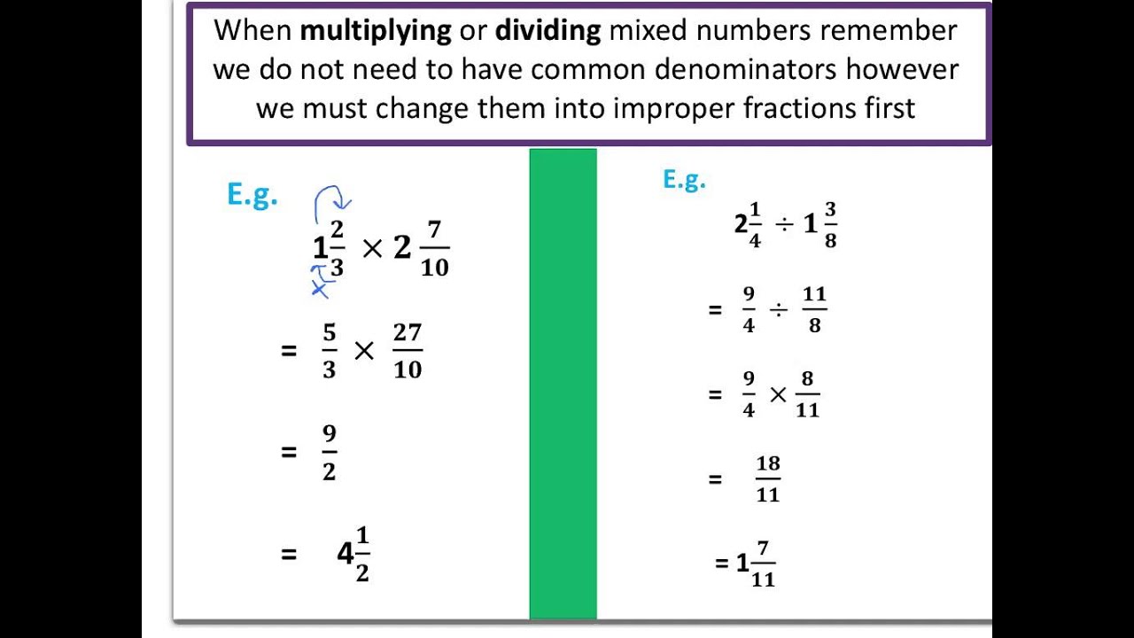 Working with Mixed Numbers - YouTube
