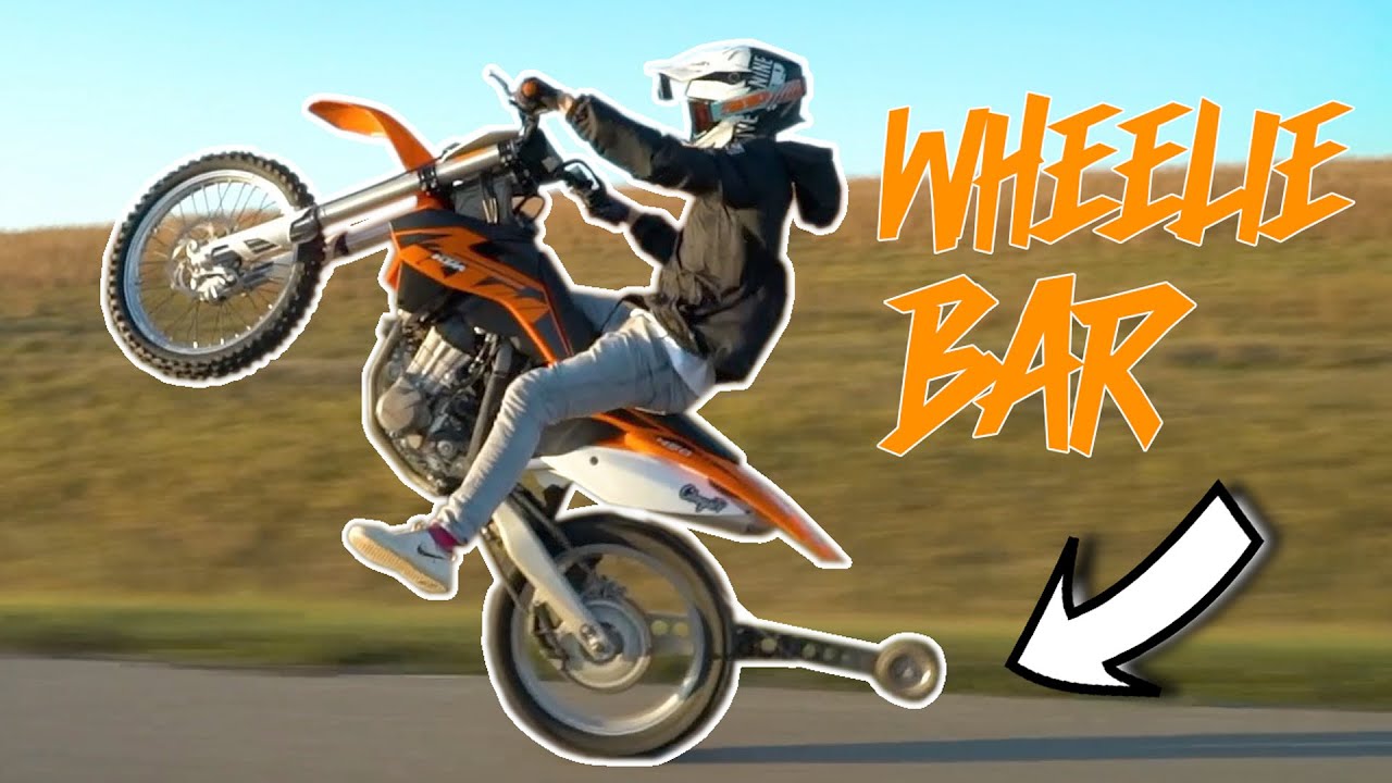 WHEELIE BAR on KTM down the highway! - YouTube
