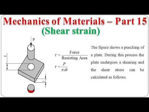 Mechanics of Materials - Part 15 | Shear stress and shear strain | MOM ...