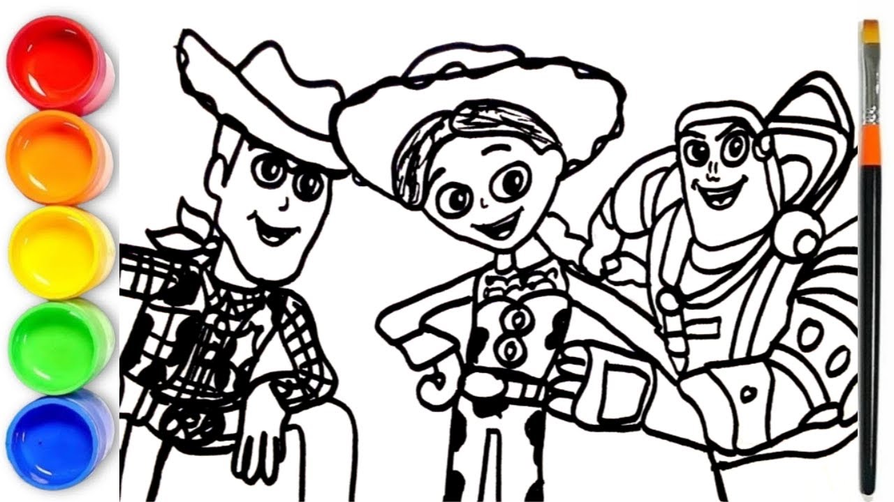 How to draw Toy Story | Woody, Buzz, Jessie, | Toy Story 4 - YouTube