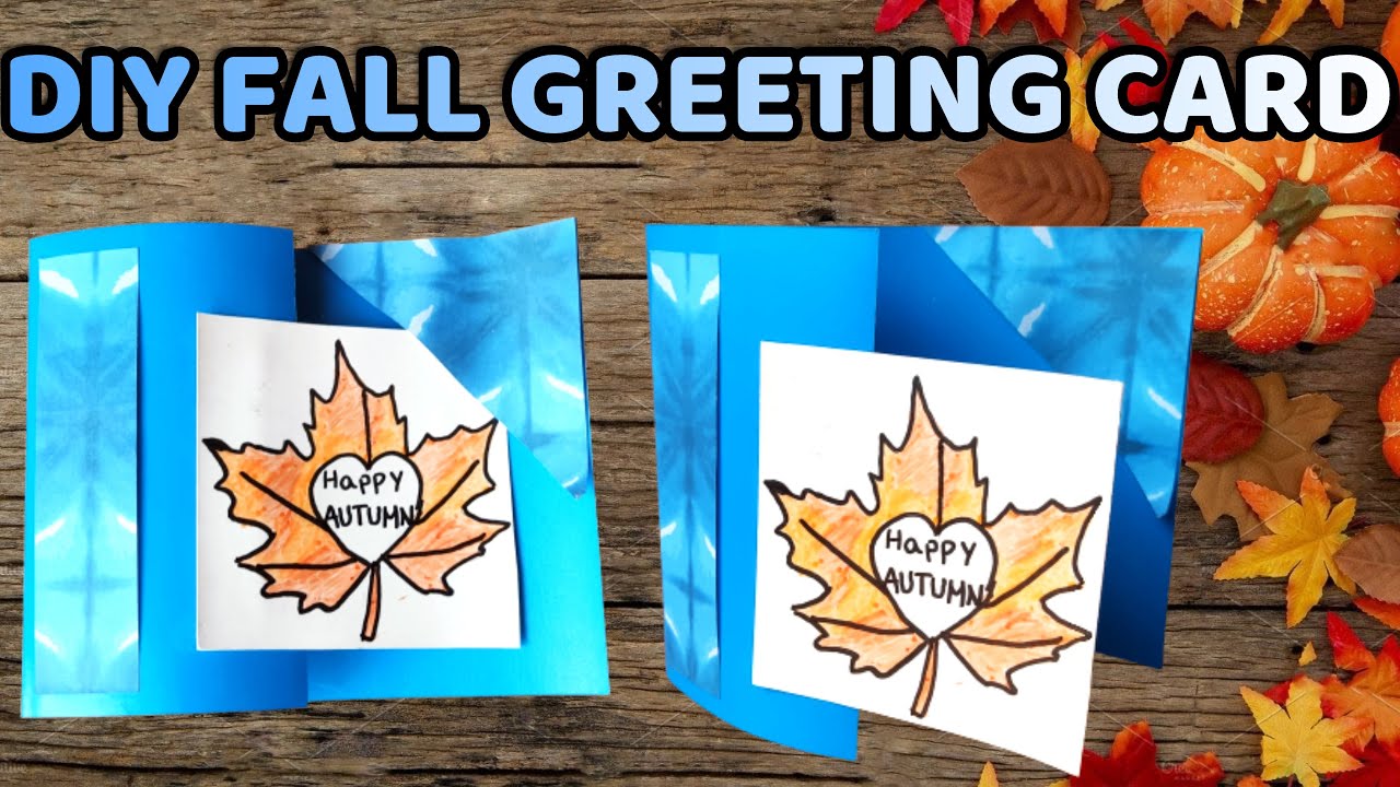 DIY Fall Card That WOW! Easy Greeting Card Idea for Autumn - YouTube
