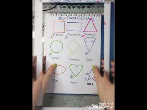 how to drawing with basic shapes/how to draw and colour for kids and ...