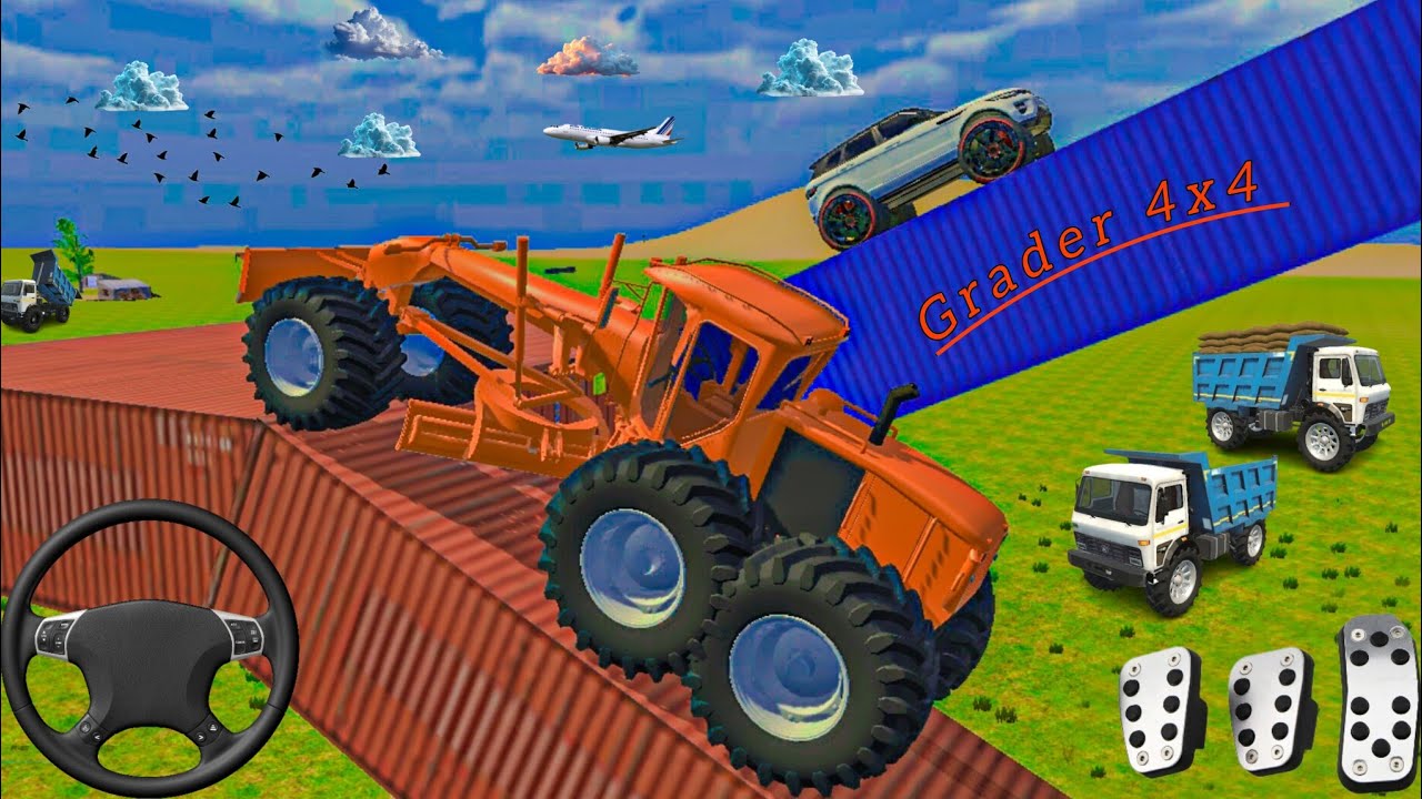 Driving Grader 4x4 And Range Rover Modified In Game 🔥 Part 1 #grader # ...