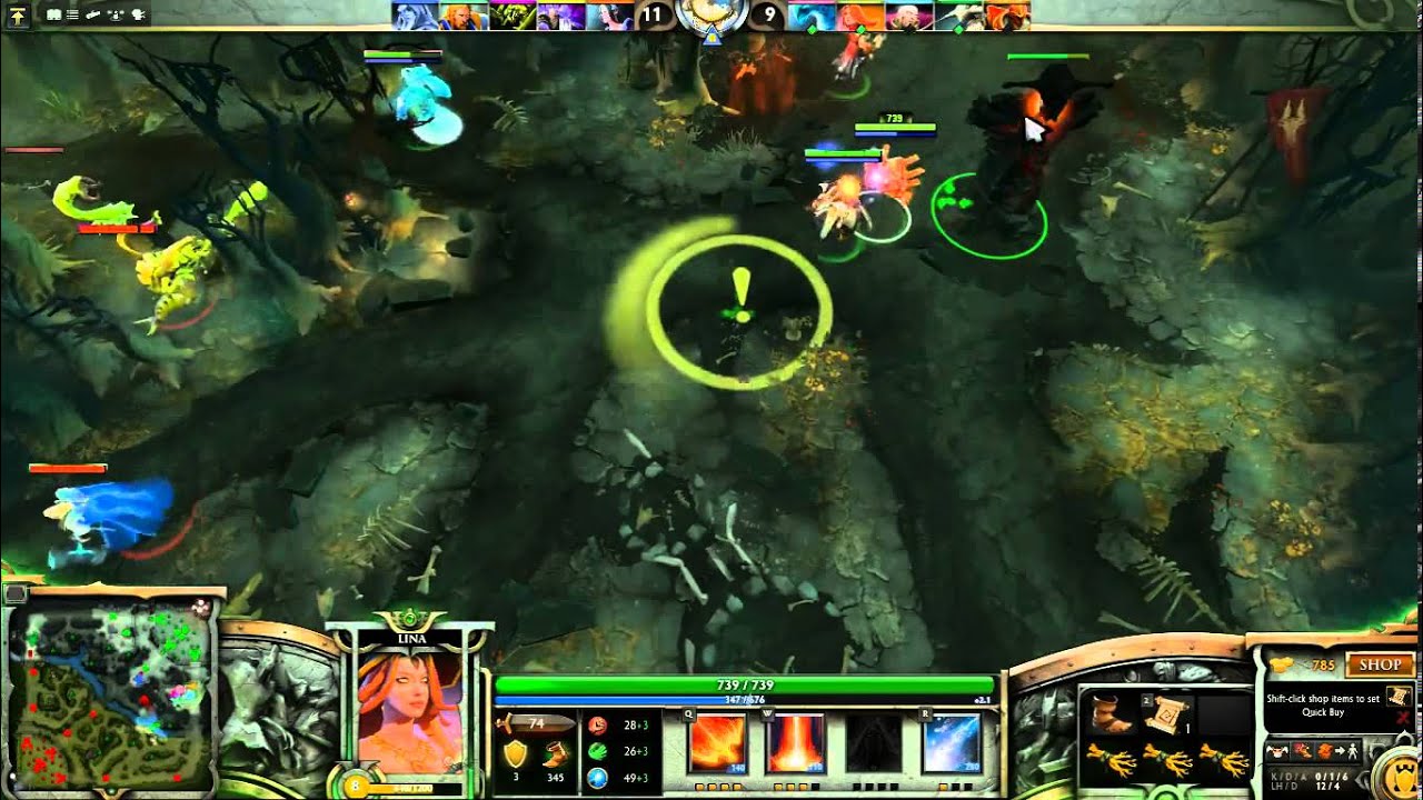 ArcherV2 - DOTA 2 - Lina (Safe Lane Support) - YouTube