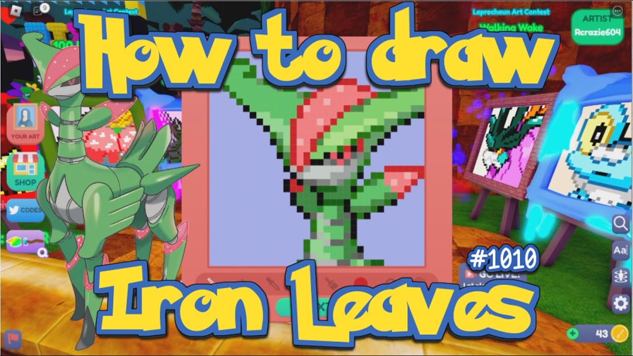 HOW TO DRAW IRON LEAVES - STARVING ARTIST / ROBLOX - YouTube