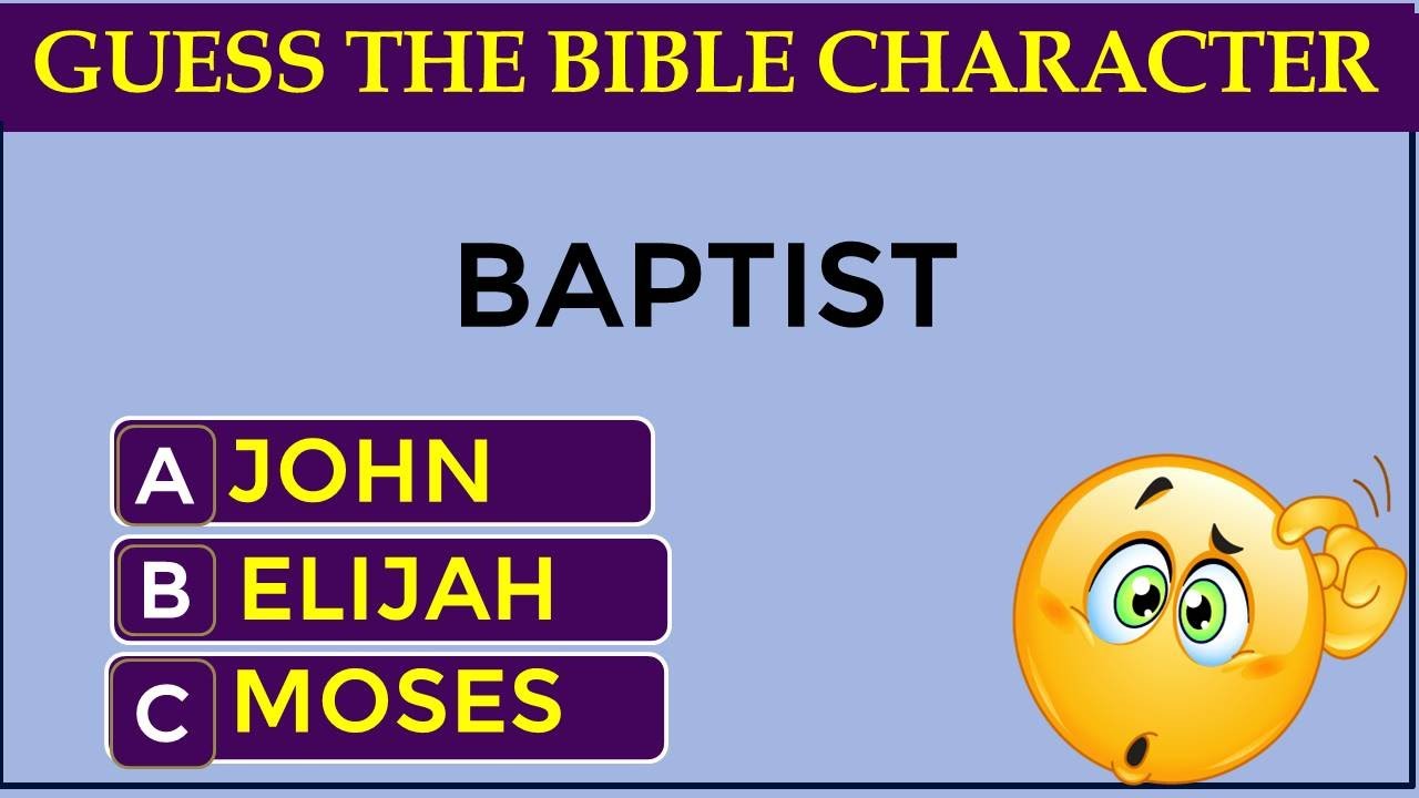 BIBLE QUIZ:CAN YOU GUESS THE CHARACTER IN 10 SECONDS WITH JUST ONE WORD ...