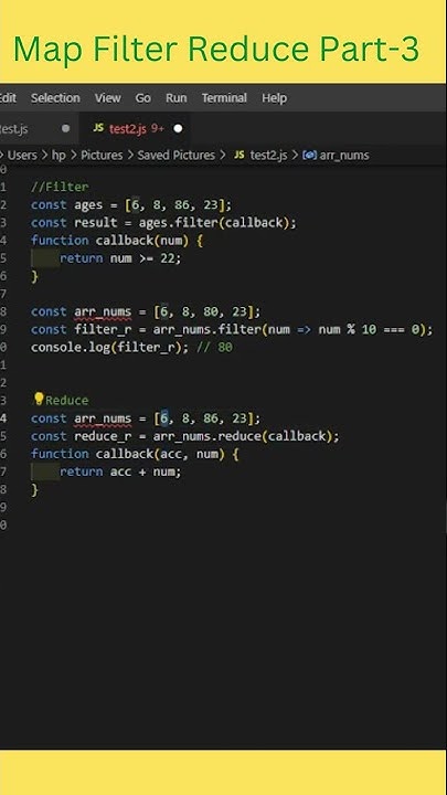 Must Know Javascript Map Filter Reduce Concept Part 3 Shorts Youtubeshorts Hindi Youtube 