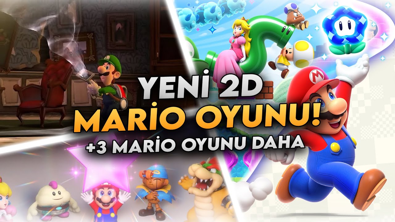 Yeni 4 Tane MARİO Oyunu Duyuruldu! / Super Mario Bros. Wonder Türkçe ...
