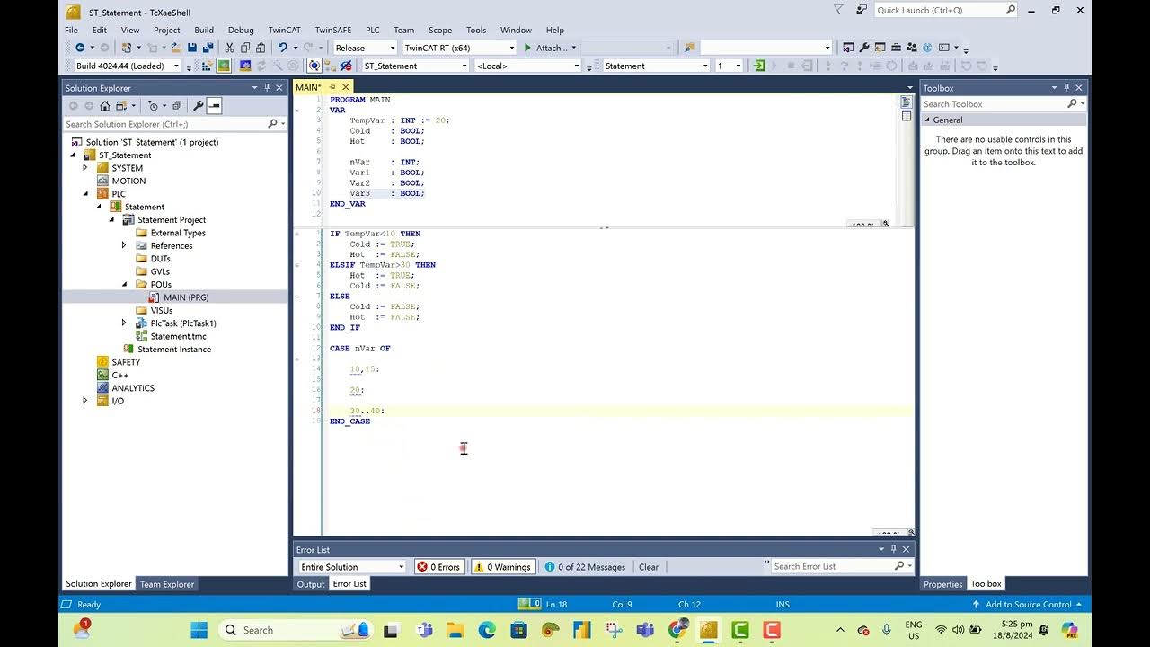 Structure Text Basic TwinCAT3 (Part-4) - YouTube