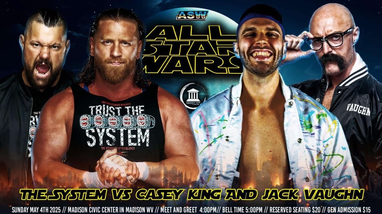 ASW All Star Wars: The System vs Jack Vaughn & Casey King - YouTube
