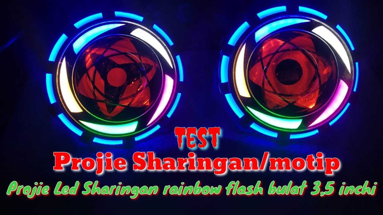 Lampu Projie Saringan LED Flash rainbow - YouTube