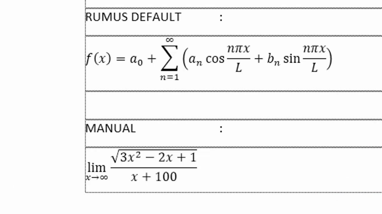 Membuat Simbol dan Rumus Matematika di MS Word - YouTube