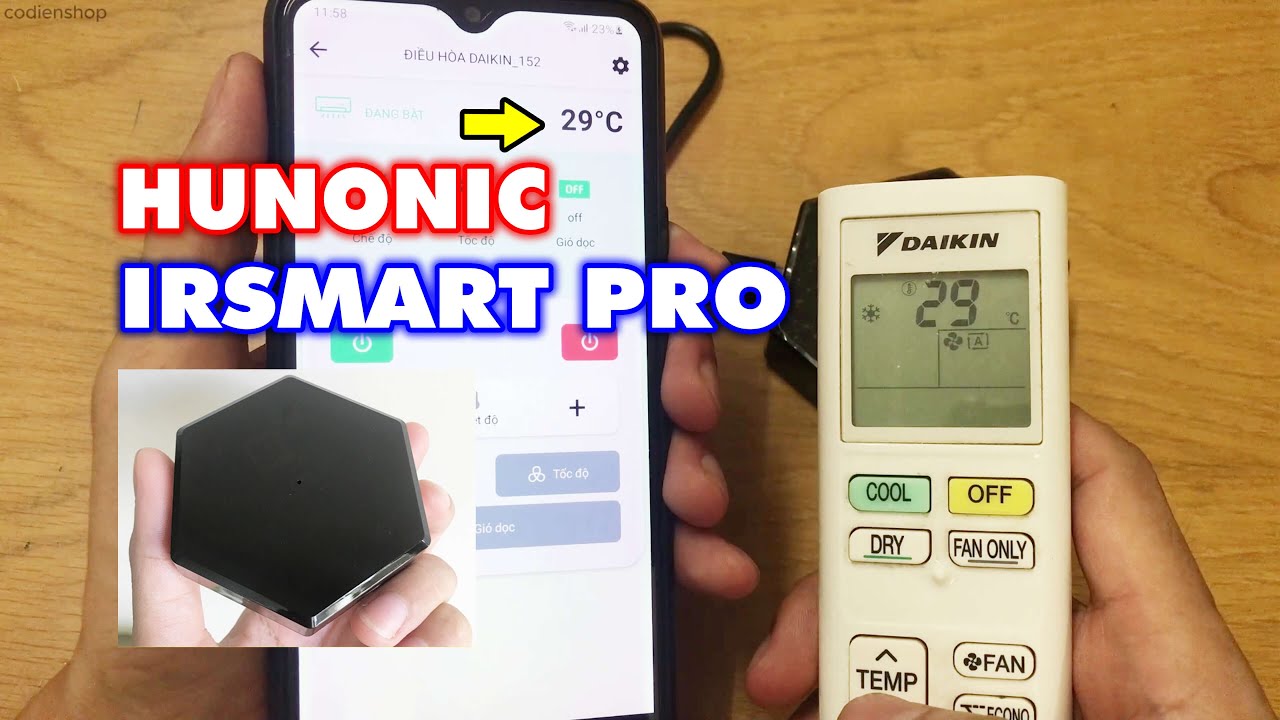 Review và hướng dẫn sử dụng bộ điều khiển trung tâm hồng ngoại Hunonic ...