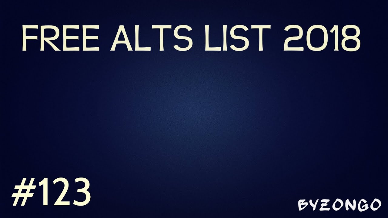 #123 FREE ALTS 2018 MINECRAFT ACCOUNTS - YouTube