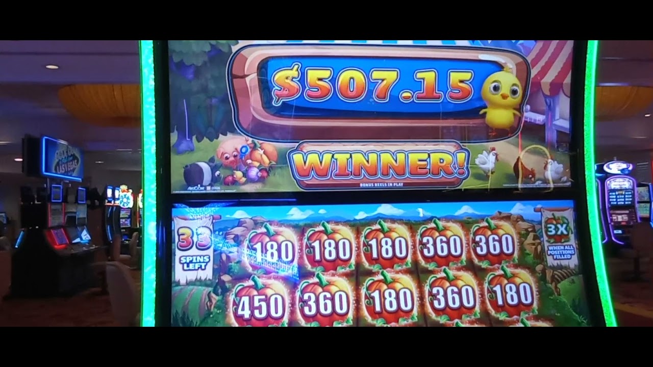 66 GREEN SPINS!!! Farmville Blue Ribbon Slot Machine 1 Cent MAX BET ...