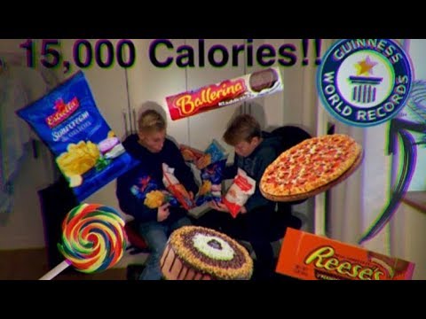 15,000 CALORIE CHALLENGE AT 13 YEARS OLD! (12h) *WORLD RECORD* | KID VS ...
