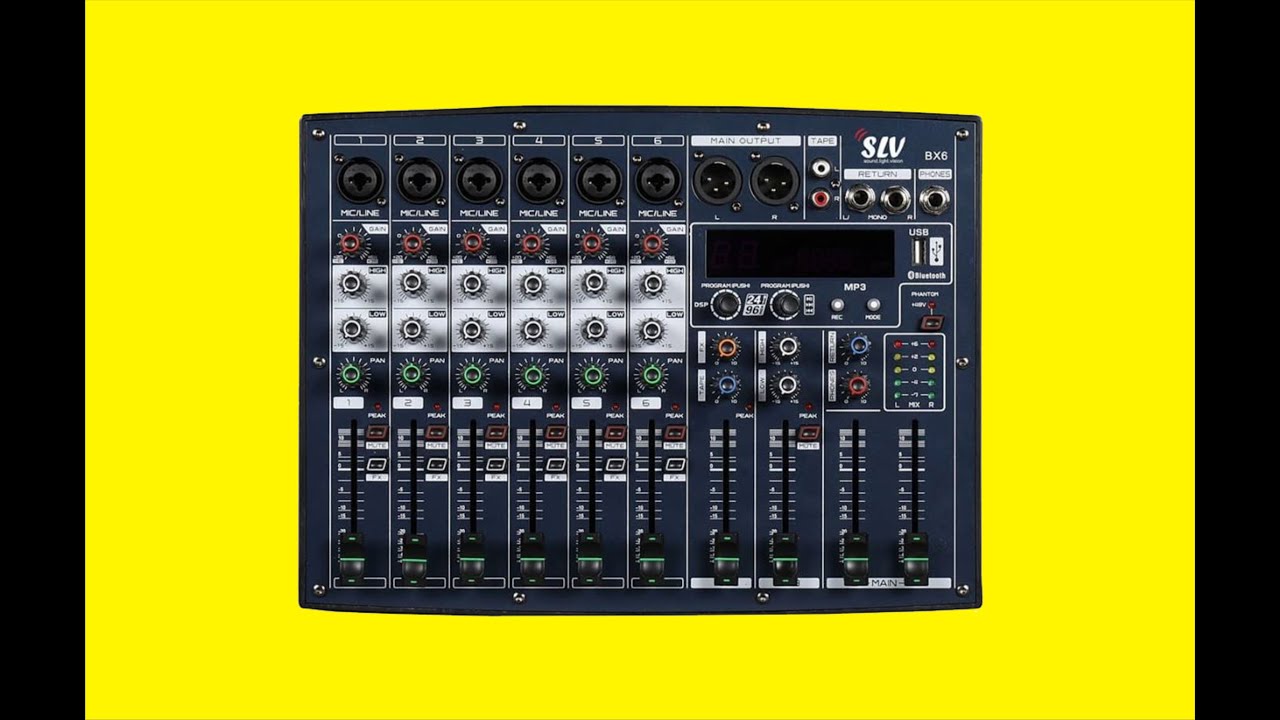6 channel Sound Mixer SLV BS6X - YouTube