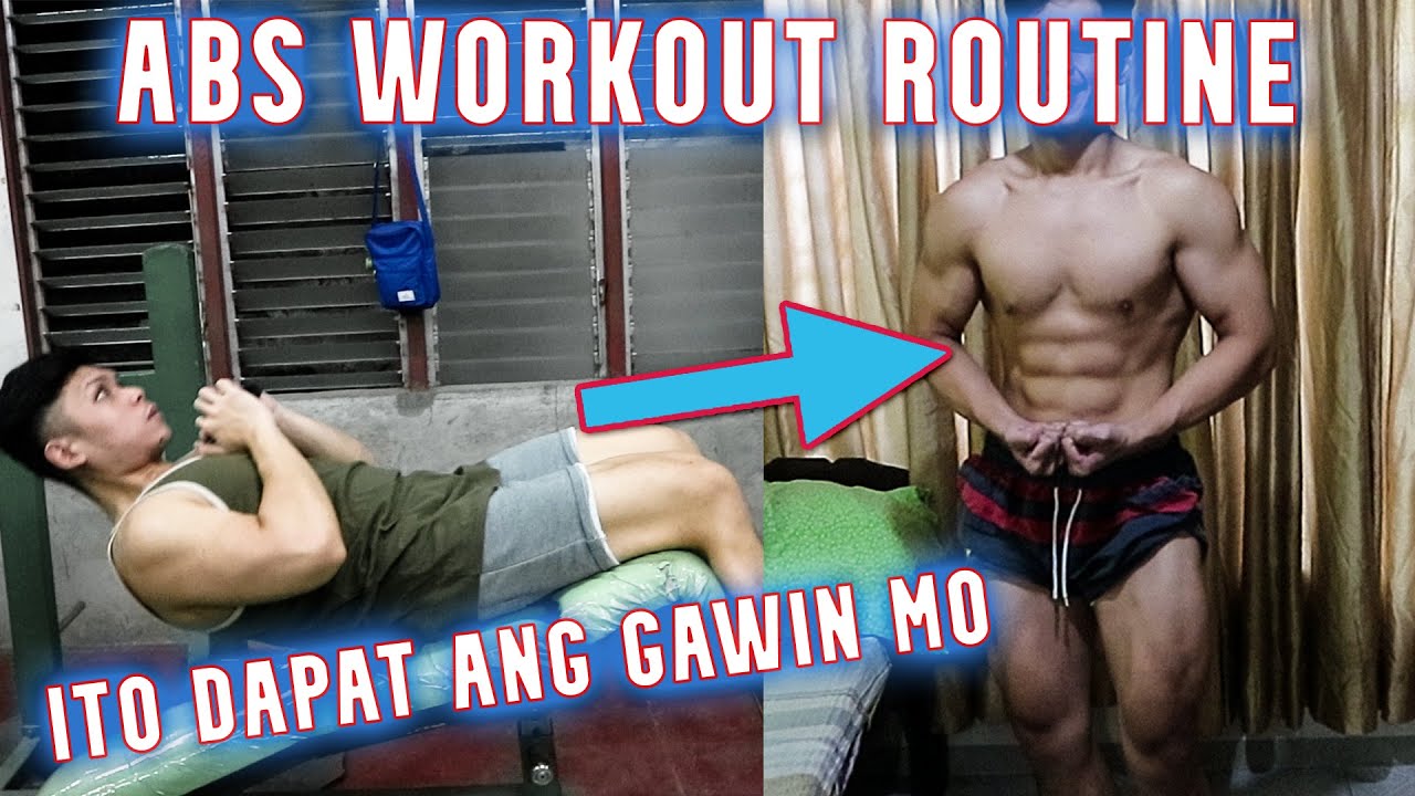 SIX PACK ABS ROUTINE | Pinoy Gym Workout | Paano magpa ABS - YouTube