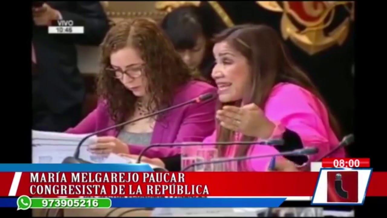 Congresista exhorta a Cesar Villanueva - María Melgarejo - YouTube