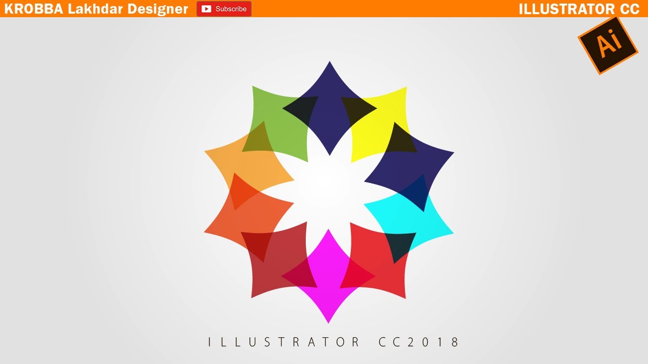 Abstract colorful logo in Adobe Illustrator CC #14 - YouTube