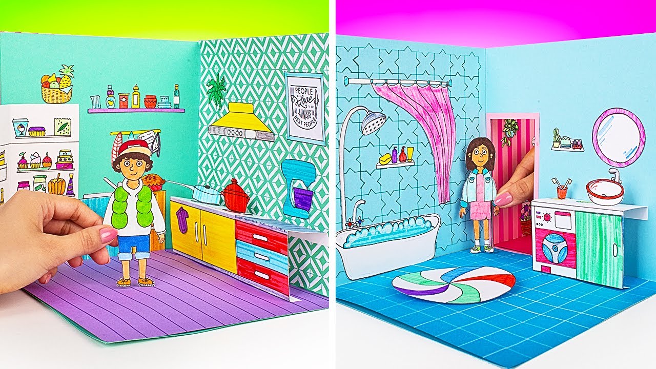 DIY Rumah dari Kertas Keren yang Wajib Kamu Buat - YouTube