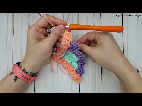 C2C Series: Video #11 How To Make Multiple Color Changes And Carry Yarn (RIGHT HANDED) - YouTube